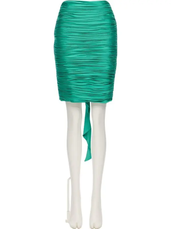 Valentino Garavani Ruched Draped Mini Skirt - Green