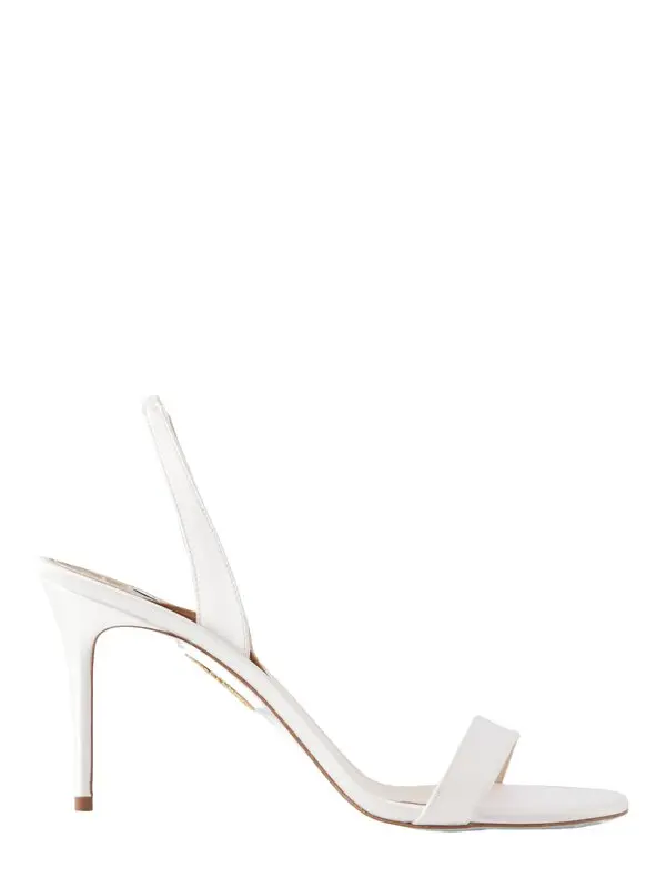 AQUAZZURA Satin Slingback High Heel Sandals - No