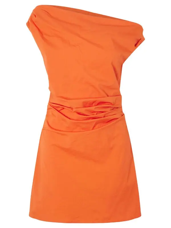Staud Off-shoulder Mini Dress - Orange