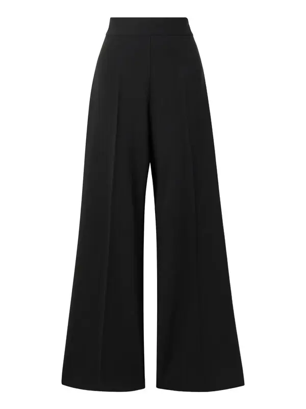 Carolina Herrera Diane Wool Blend Wide-leg Trousers - Black