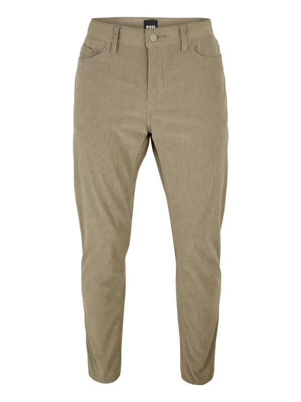 Hugo Boss Corduroy Tapered Trousers - Brown