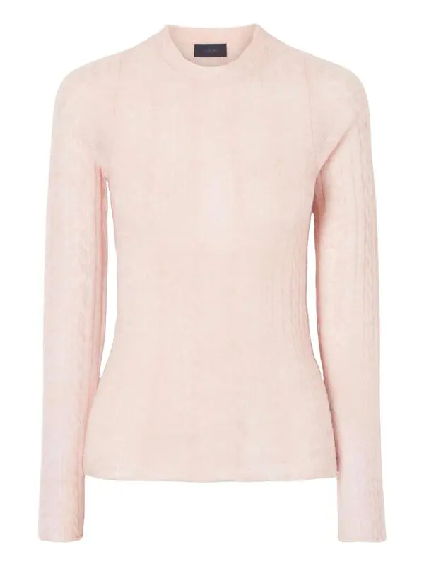 HAIKURE Sey Cable-knit Alpaca-blend Sweater - Nude