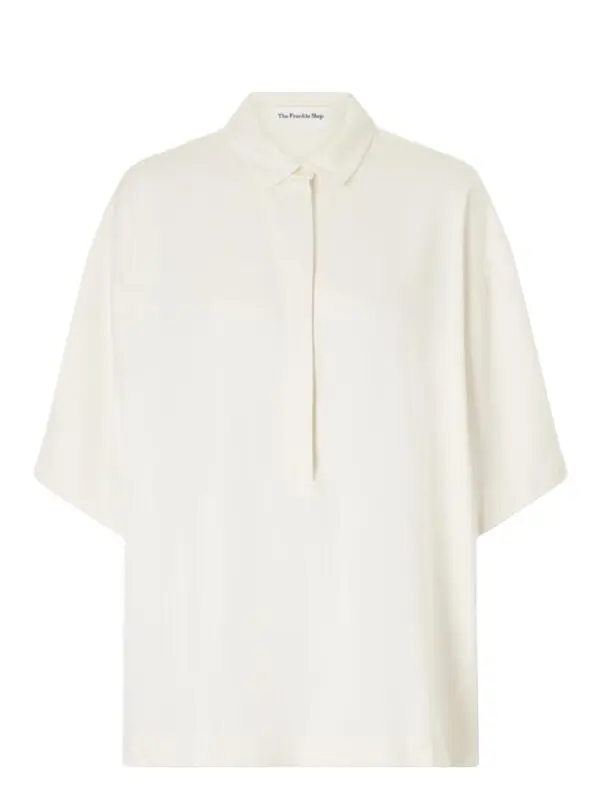THE FRANKIE SHOP Short-sleeve Polo Shirt - Ivory