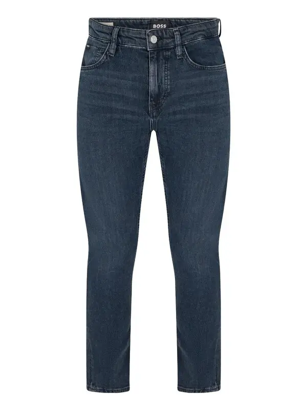 Hugo Boss Washed Cropped Jeans - Blue