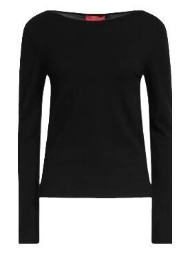 MAXCO. Lightweight Long-sleeve Knitted Sweater - Black