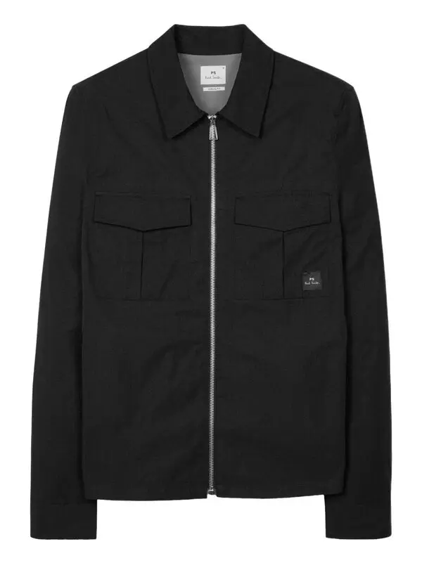Paul Smith Casual Fit Cotton Shirt Jacket - Black