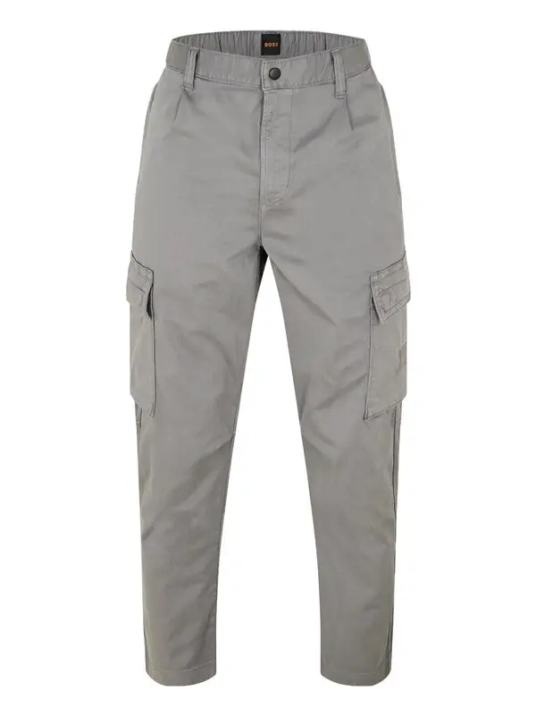Hugo Boss Elasticated Waist Cargo Trousers - Gray