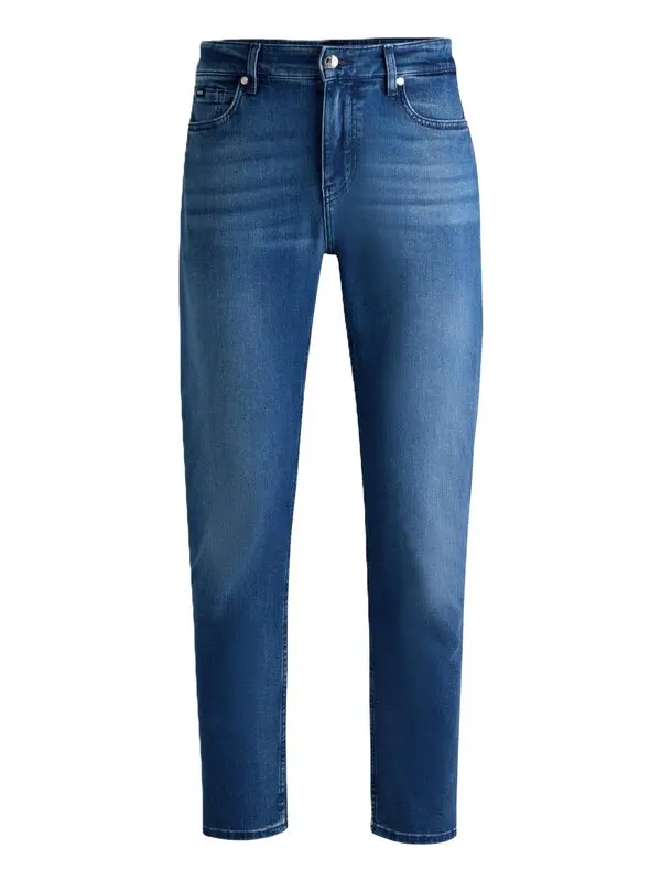 Hugo Boss Cropped Straight Leg Jeans - Blue