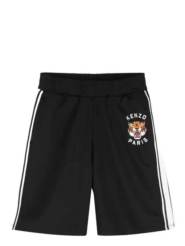 Kenzo Tiger Head Logo Shorts - Black