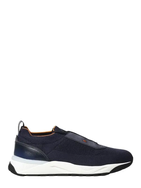 Santoni Paneled Slip-on Sneakers - Blue