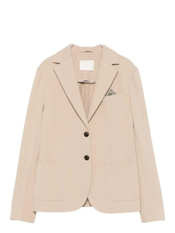 CIRCOLO 1901 Single-breasted Notched Lapel Jacket - Beige