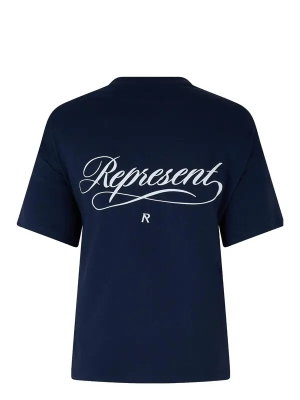 REPRESENT Script R Oversized T-shirt - Black