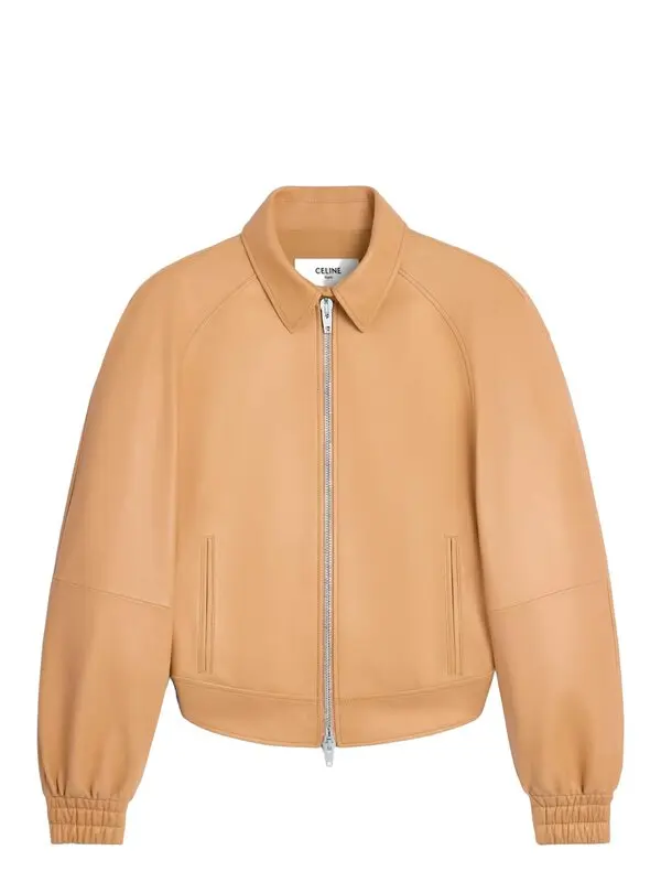 Celine Plongé Lambskin Jacket - Eggshell