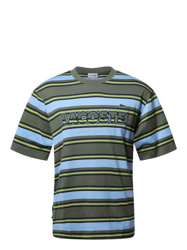 Lacoste Ribbed Crewneck T-shirt - Black