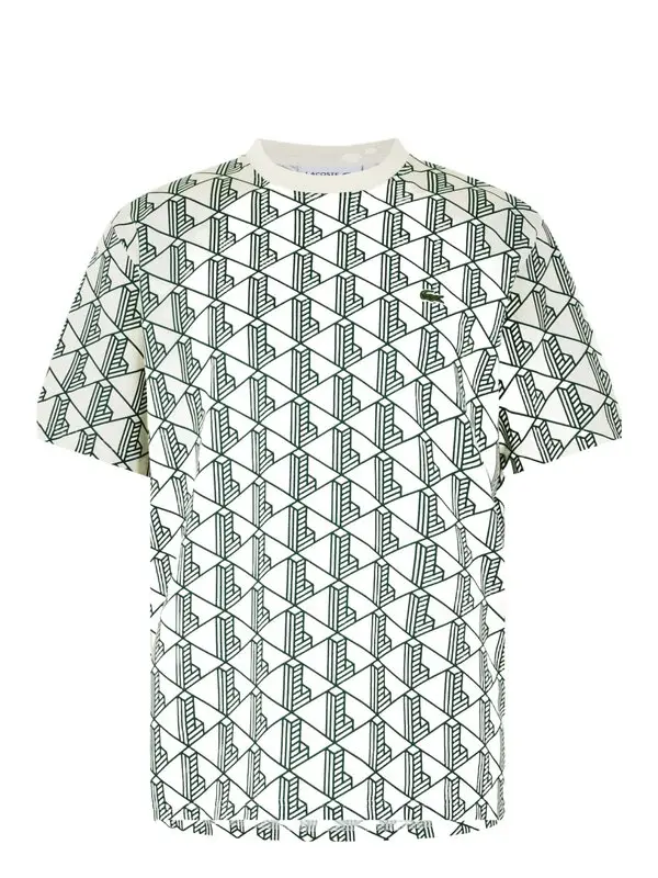 Lacoste All Over Print Mono T-shirt - White