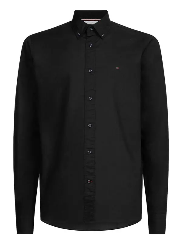 Tommy Hilfiger Long Sleeve Poplin Shirt - Black