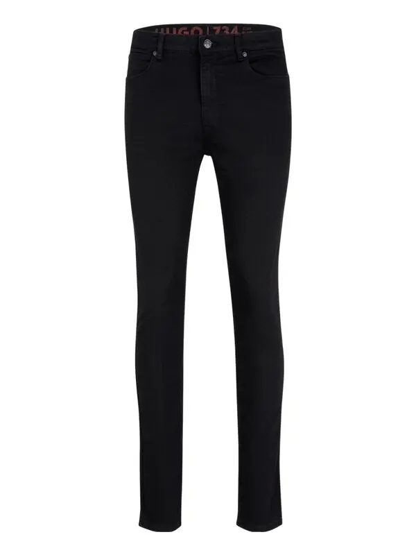 Hugo Boss Extra Slim Fit Jeans With Branded Patch - Black