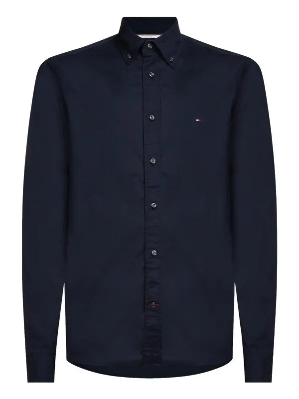 Tommy Hilfiger Long Sleeve Poplin Shirt - Black
