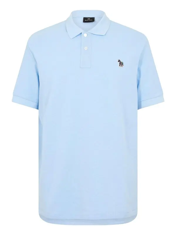 Paul Smith Cotton Shortsleeve Polo Shirt - Blue
