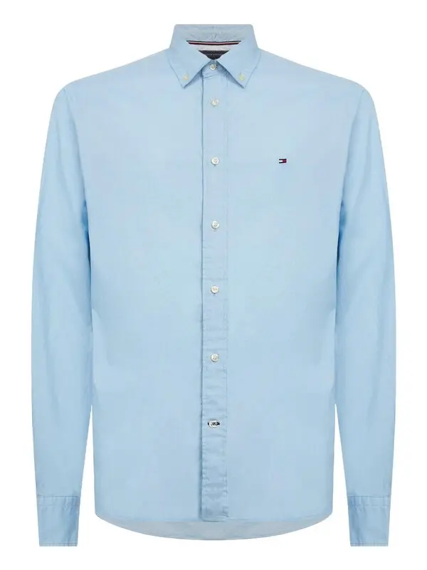 Tommy Hilfiger Long Sleeve Poplin Shirt - Blue