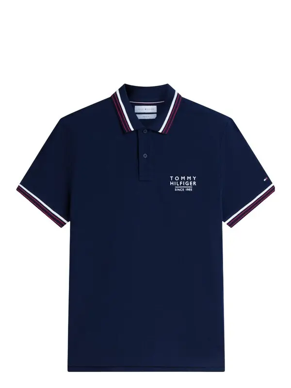 Tommy Hilfiger Short Sleeve Polo Shirt - Black