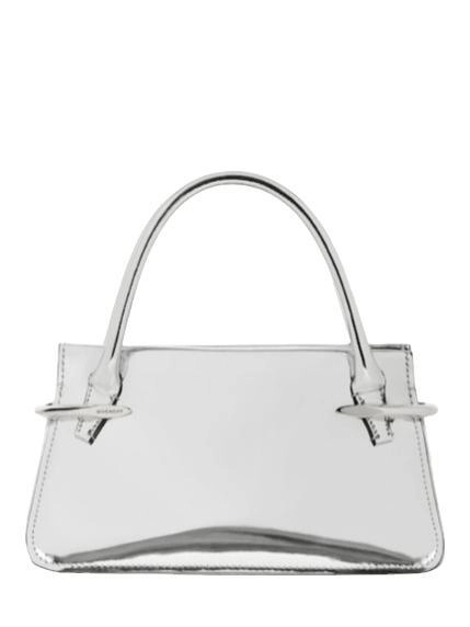 Givenchy Mini Pinch Bag In Mirror Effect Leather - Silver