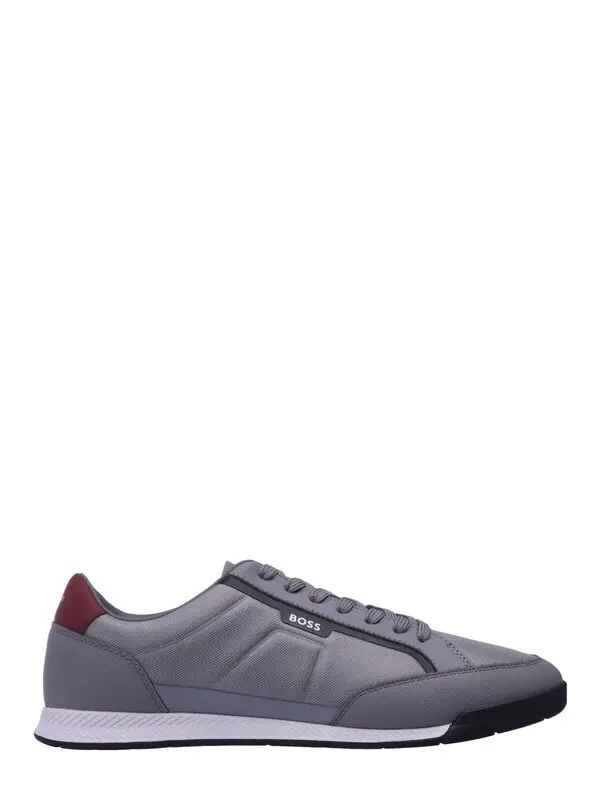 Hugo Boss Boss Nitan Mixed Material Trainers - Gray