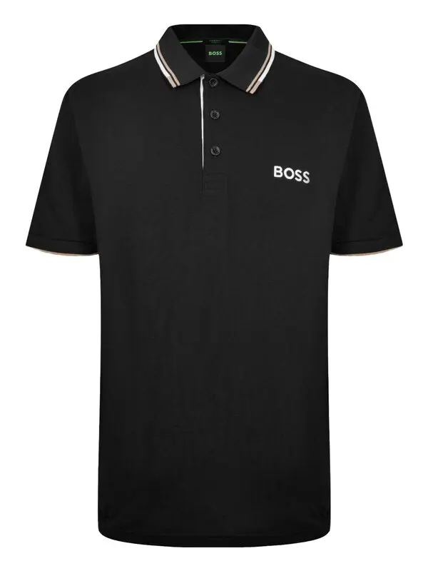 Hugo Boss Cotton Shortsleeve Polo Shirt - Black