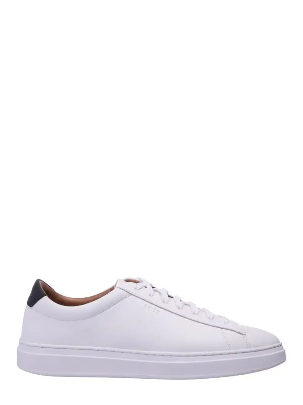 Hugo Boss Low Top Leather Trainers - White