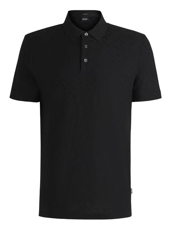 Hugo Boss Classic Fit Textured Polo - Black