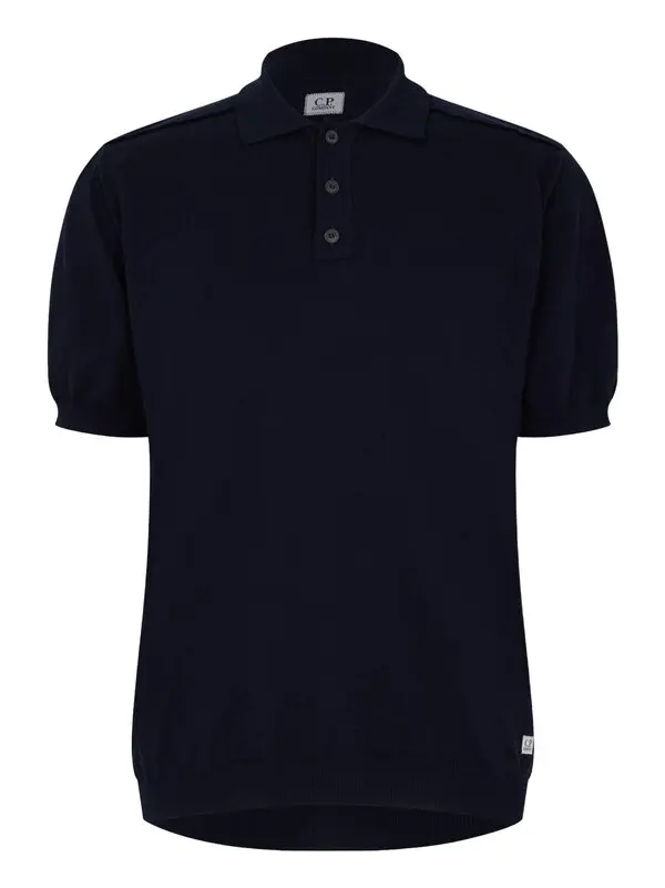 C.P. COMPANY Shortsleeve Polo Shirt - Black