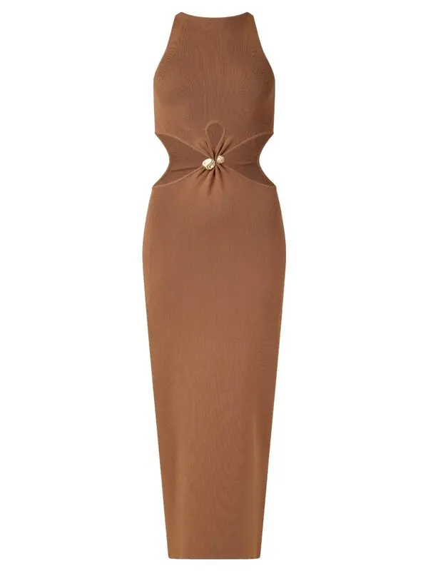 Cult Gaia Cypress Cut-out Midi Dress - Brown
