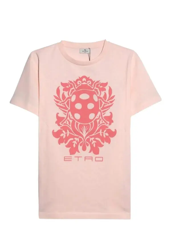 Etro Crewneck T-shirt With Graphic Print - Pink