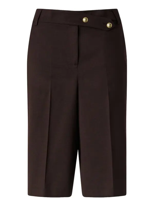 Pinko Logo Patch Pleated Trousers - Brown