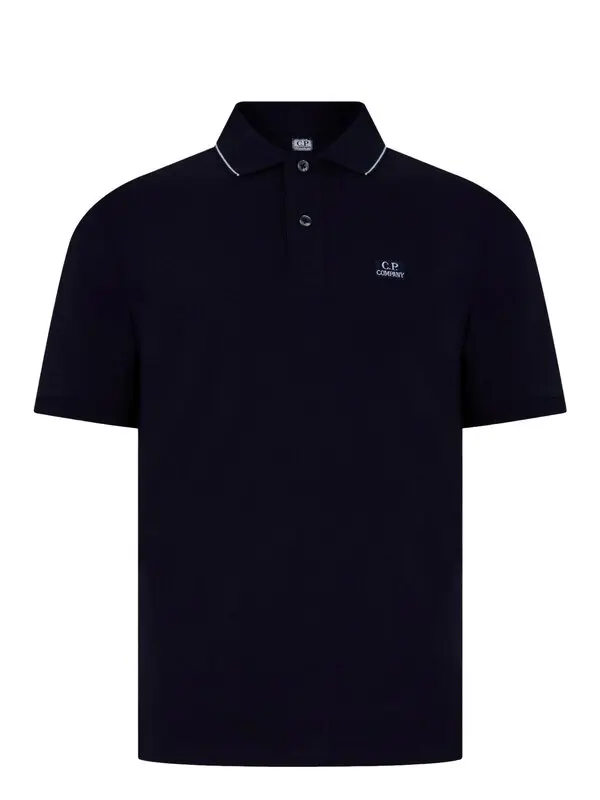 C.P. COMPANY Solid Color Polo Shirt - Black
