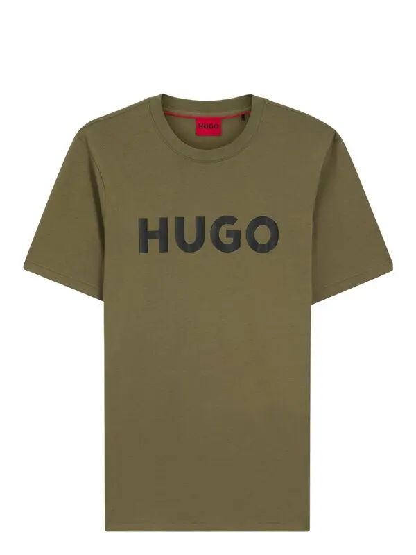 Hugo Boss Short Sleeve T-shirt With Logo - Green