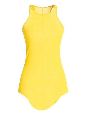 Rick Owens Sleeveless Ribbed Jersey T-shirt - Yellow