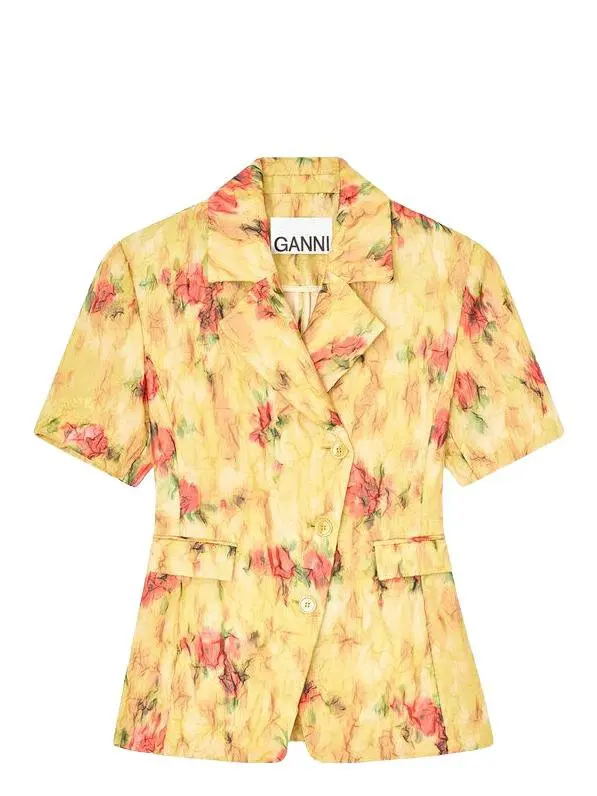 GANNI Shibori Organza Blazer - Aurora