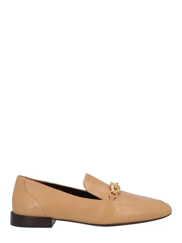 Tory Burch Leather Loafers - Camel