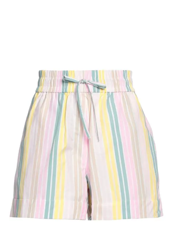 GANNI Striped Cotton Drawstring Waist Trousers - Pink