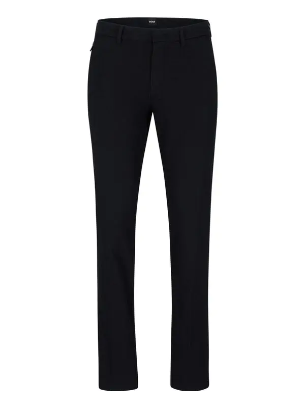 Hugo Boss Tailored Solid Color Casual Pants - Black