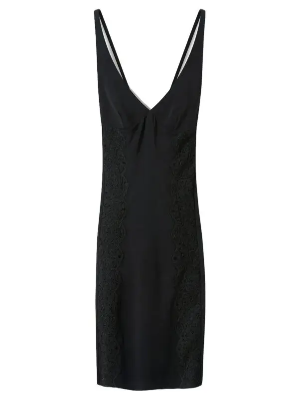 Stella McCartney Lace Panel Midi Dress - Black