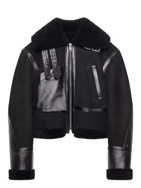 Givenchy Aviator Shearling Jacket - Black