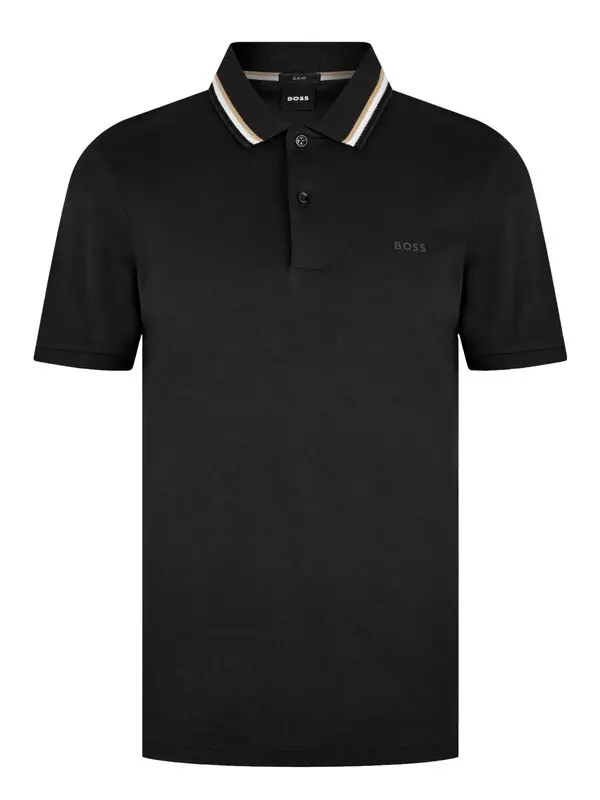 Hugo Boss Solid Color Polo Shirt - Black