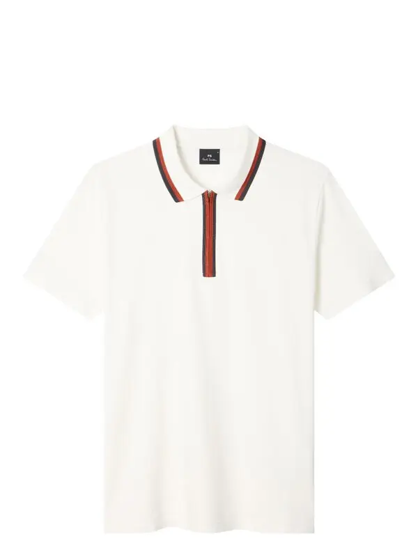 Paul Smith Shortsleeve Zipup Polo Shirt - No