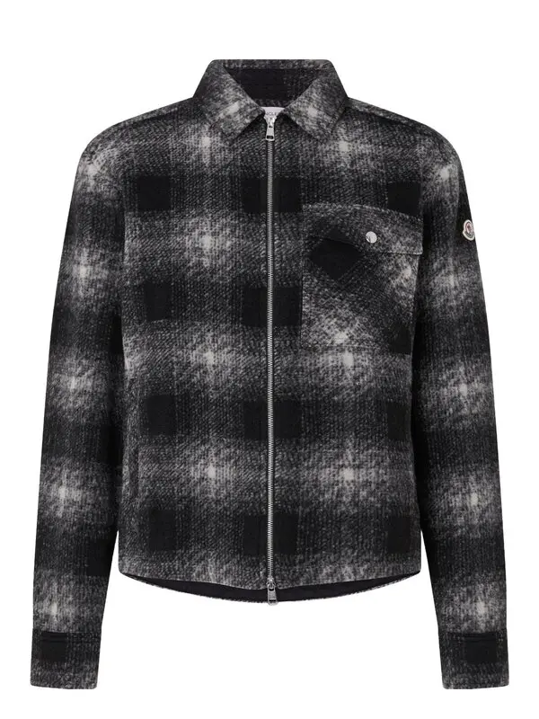 Moncler Plaid Shirt Jacket - Black