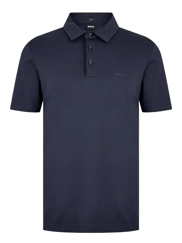 Hugo Boss Solid Color Polo Shirt - Blue