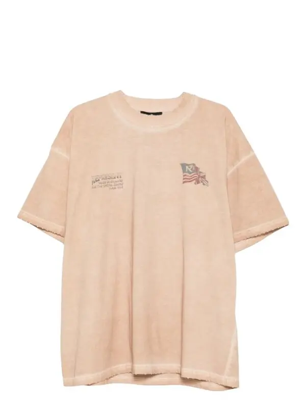 REPRESENT Graphic-print Distressed T-shirt - Sand