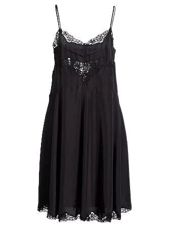 Sportmax Midi Dress With Lace Trim - Black