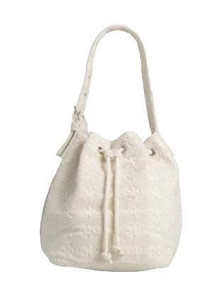 Tory Burch Terry Cloth Bucket Bag - White